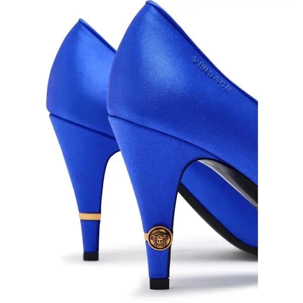 Versace Satin Pointed-toe Stiletto Heels