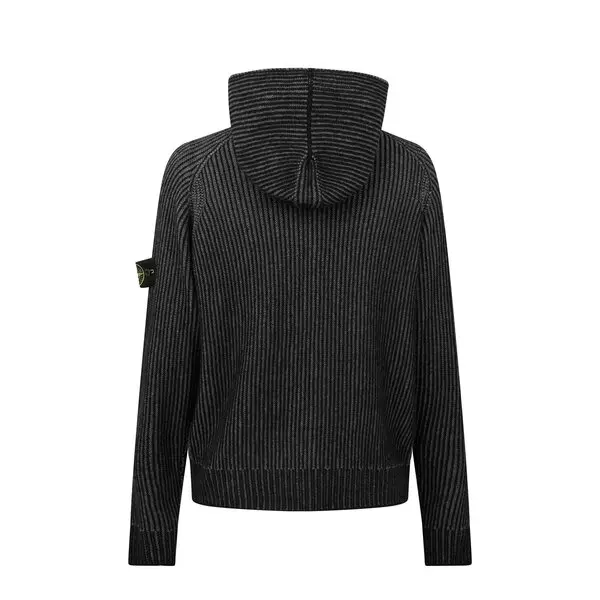 Stone Island Knit Hooded Zip Jacket
