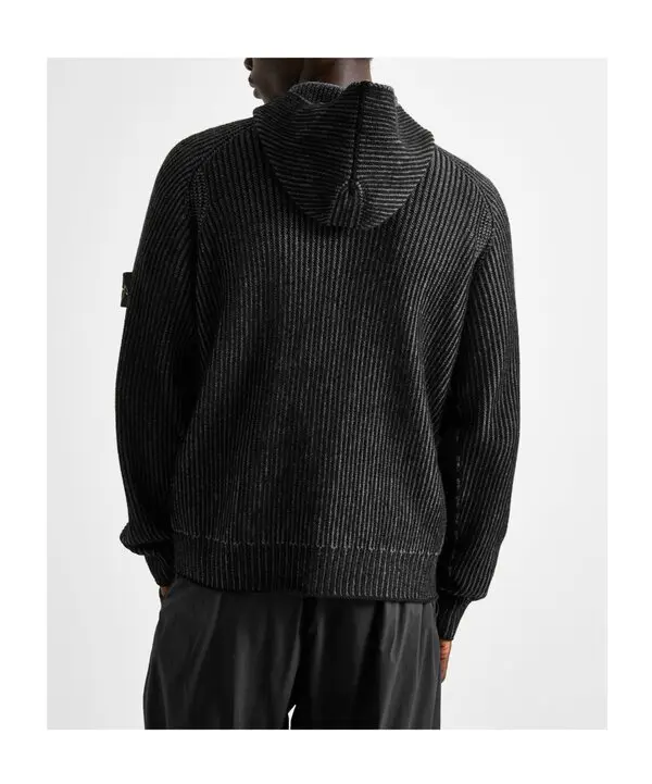 Stone Island Knit Hooded Zip Jacket
