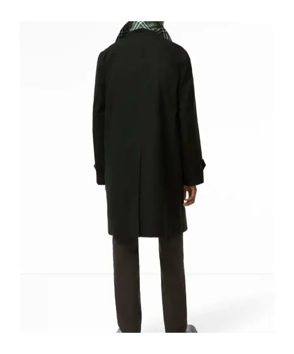 Burberry Long Gabardine Car Coat With Warmer