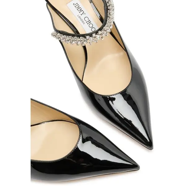 JIMMY CHOO Crystal Embellished Heeled Mules