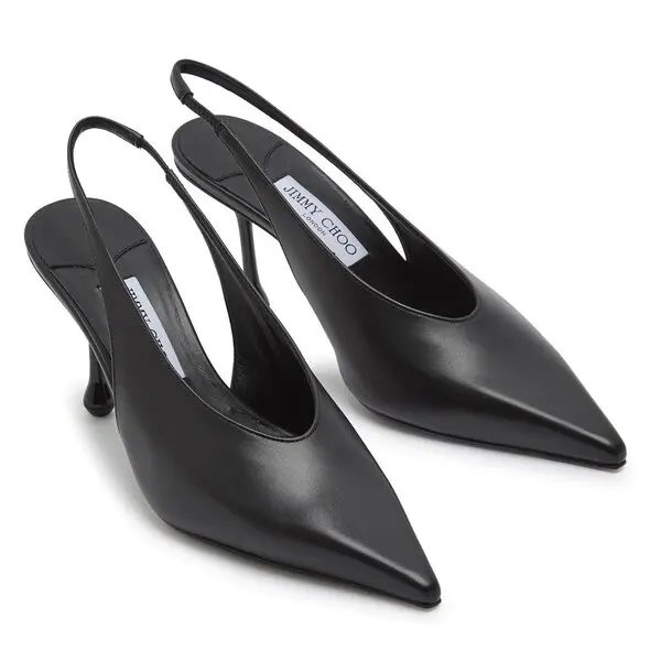 JIMMY CHOO Leather Slingback Heels