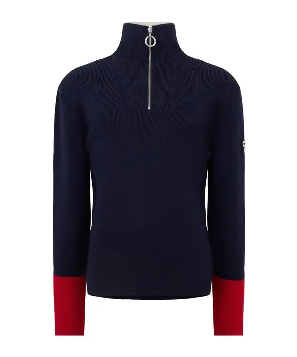 AMI Paris Half-zip Knit Top
