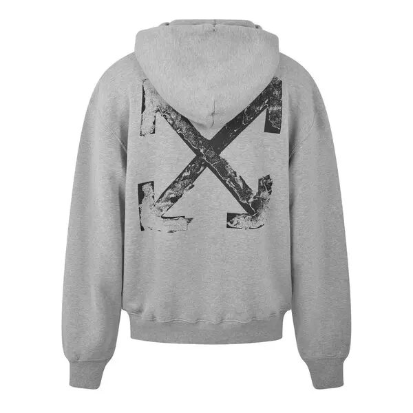 Off-White Hooded Sweatshirt - Gray