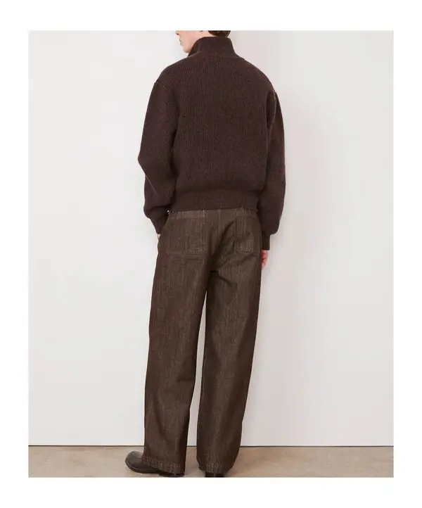 Officine Générale Zip-up Ribbed Knit Cardigan
