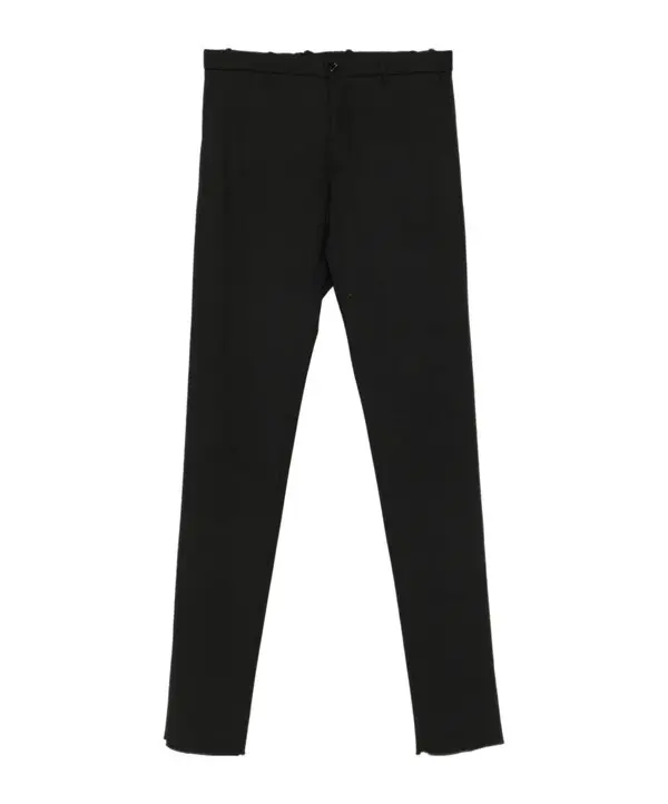 Incotex Frayed-hem Pants - Black