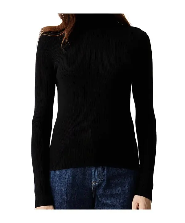 Marella Turtleneck Knit Sweater - Black