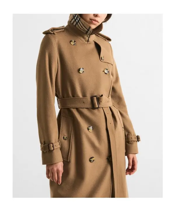 Burberry Wool Long Trench Coat
