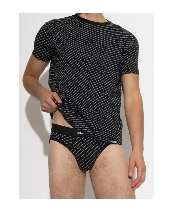 Dsquared2 Two-piece T-shirt And Underwear Set - Black