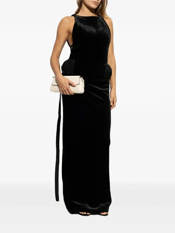 SELF-PORTRAIT Bead-embellished Velvet Dress