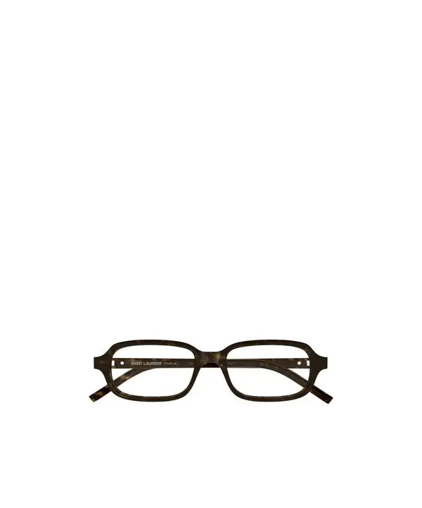 Saint Laurent Tortoiseshell-effect Rectangle-frame Glasses