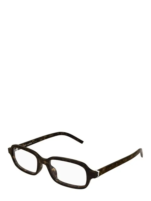 Saint Laurent Tortoiseshell-effect Rectangle-frame Glasses