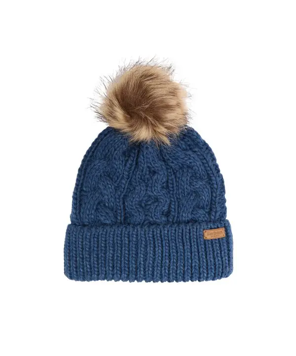 Barbour Twist-knit Fuzzy Pom-pom Cold Cap