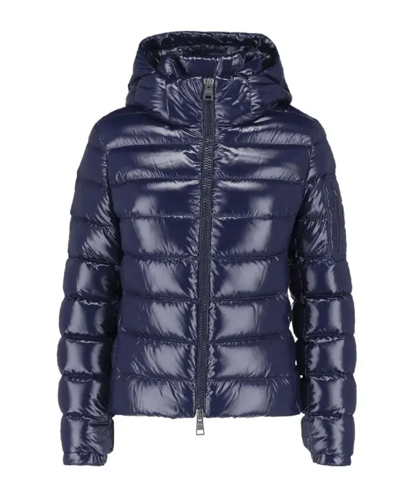 Herno Hooded Short Down Jacket - Blue