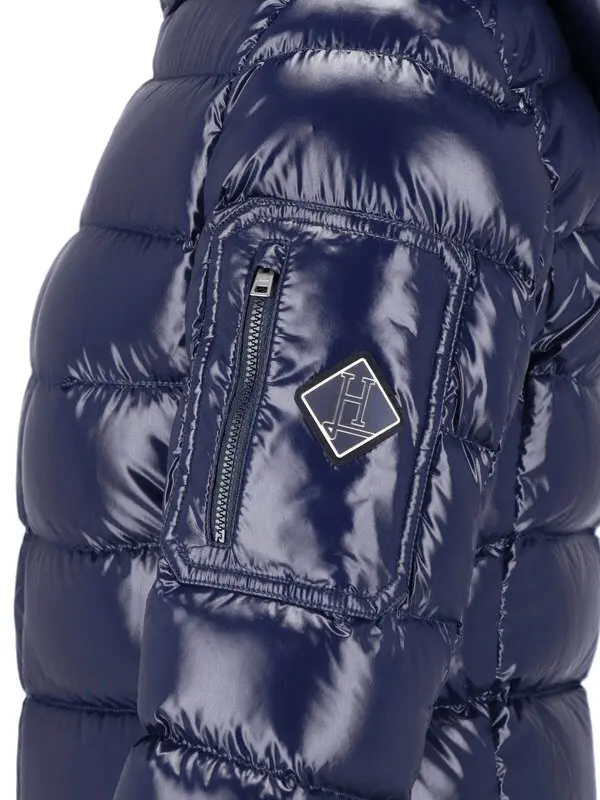 Herno Hooded Short Down Jacket - Blue