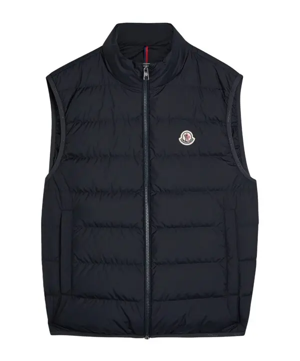 Moncler Stand-collar Quilted Down Vest - Black