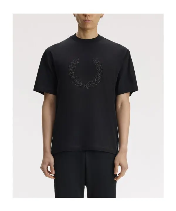 Fred Perry Cotton Short Sleeve Crew Neck Tee
