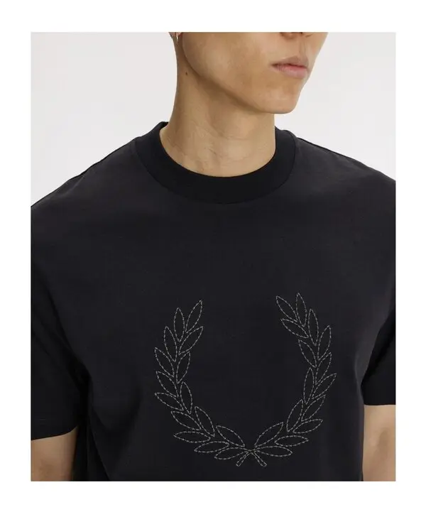 Fred Perry Cotton Short Sleeve Crew Neck Tee
