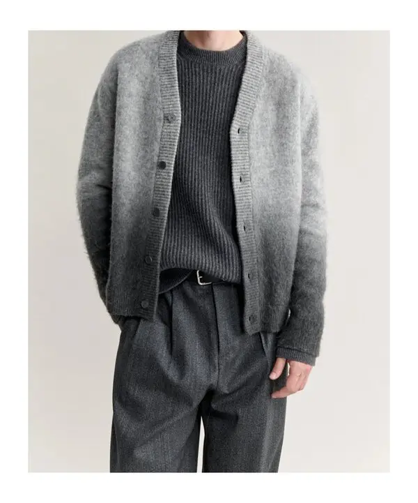 Maison Kitsuné Ombré-effect V-neck Cardigan
