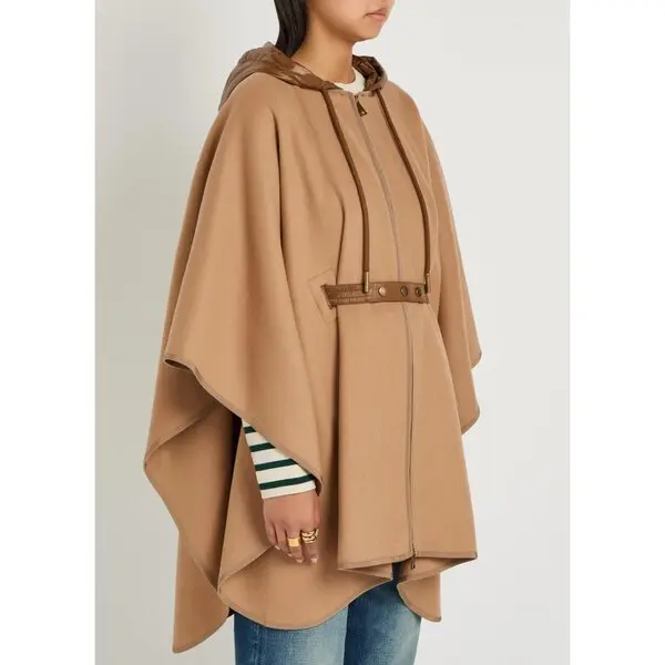 Moncler Wool Relaxed-fit Cape - Green