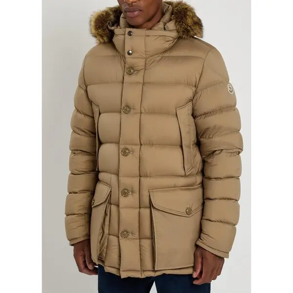 Moncler Hooded Mid-length Down Coat