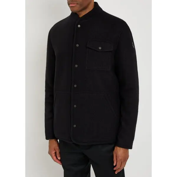Moncler Stand-collar Woolen Long-sleeved Coat