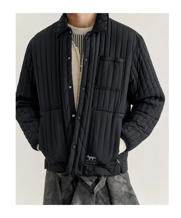 Maison Kitsuné Quilted Snap-front Jacket