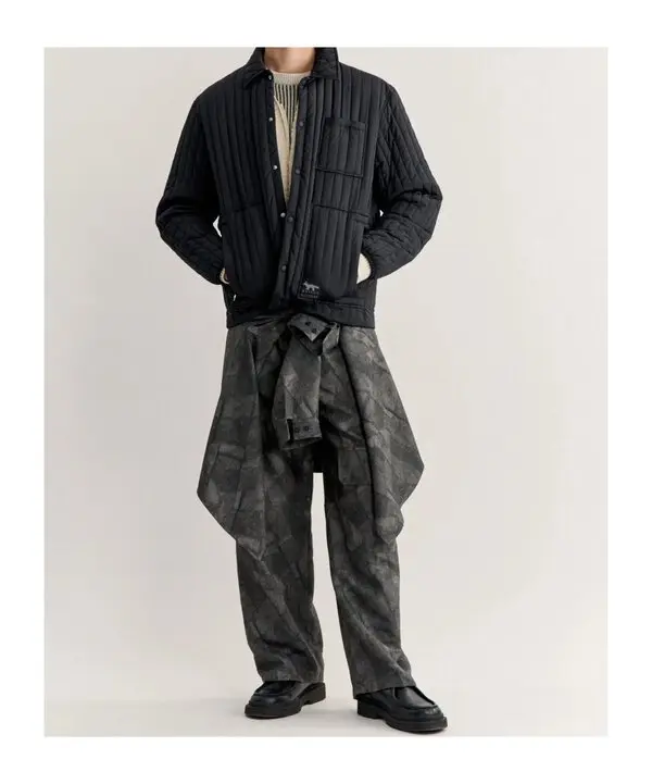 Maison Kitsuné Quilted Snap-front Jacket