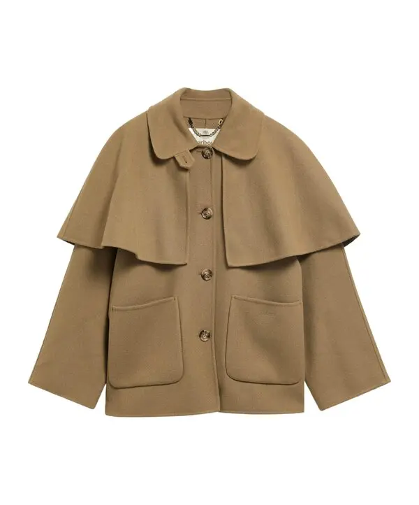 Barbour Simple Wool Coat - Brown
