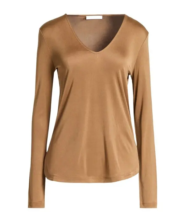 Max Mara Basic T-shirts - Brown