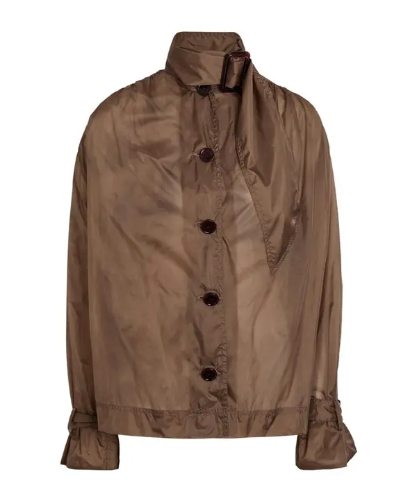 Saint Laurent Loose Short Coat - Brown