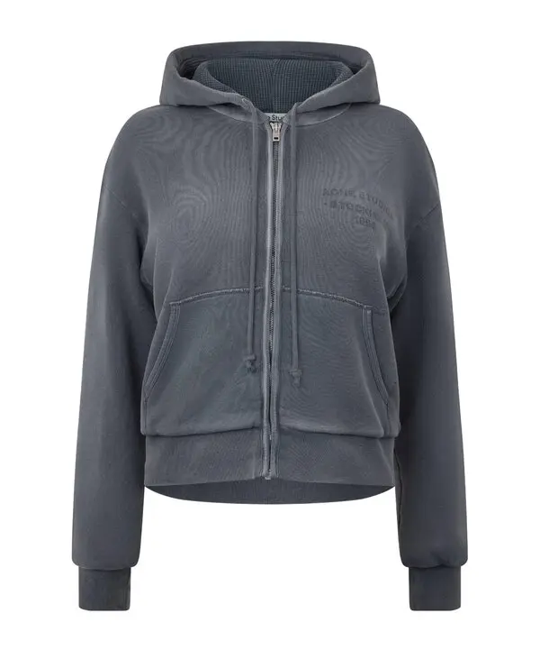 Acne Studios Simple Hooded Sweatshirt - Gray