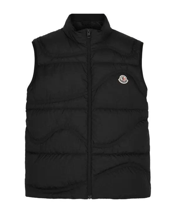 Moncler Textured Down Vest - Black
