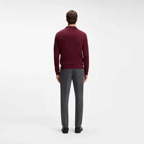 Hugo Boss Ribbed Knit Polo Top