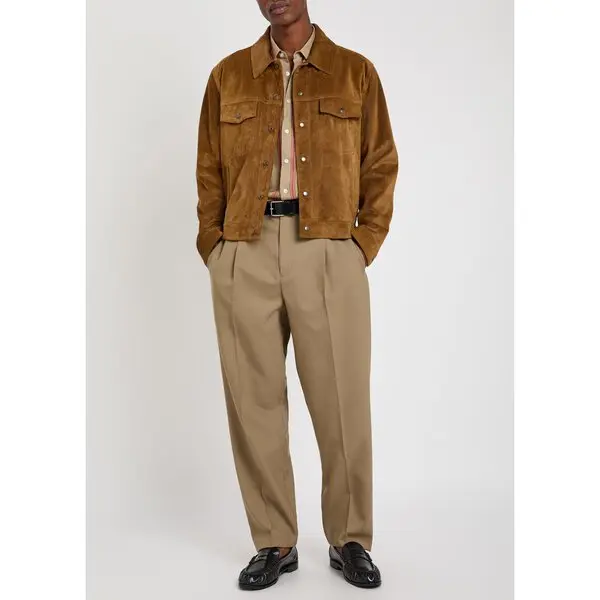 Saint Laurent Oversized-fit Leather Jacket