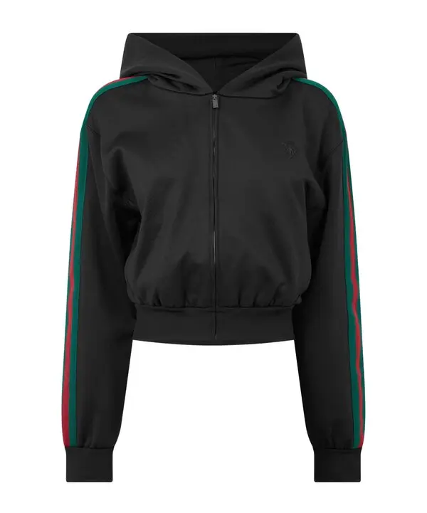 Gucci Zip-up Cropped Hooded Jacket