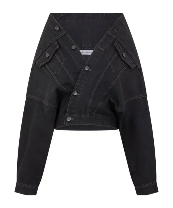 Balenciaga Cropped Denim Jacket