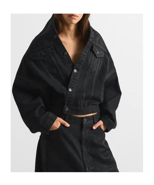 Balenciaga Cropped Denim Jacket