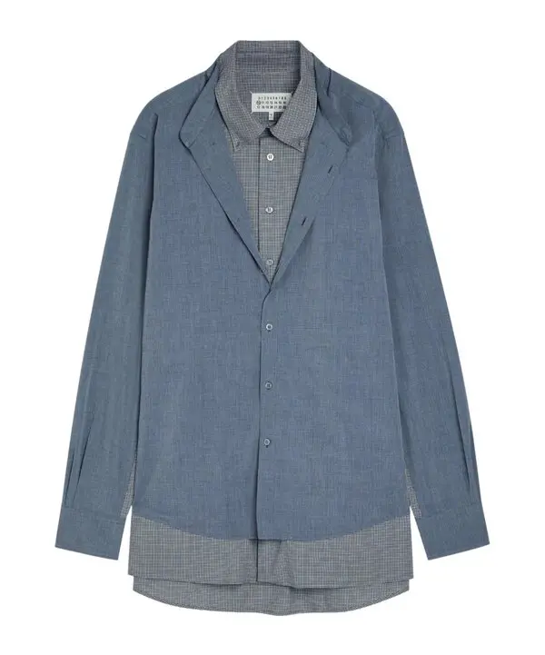 MAISON MARGIELA Checked Cotton-poplin Shirt