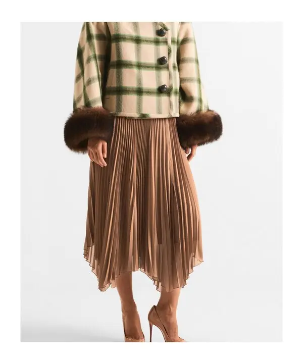 Valentino Garavani High-waisted Pleated Midi Skirt