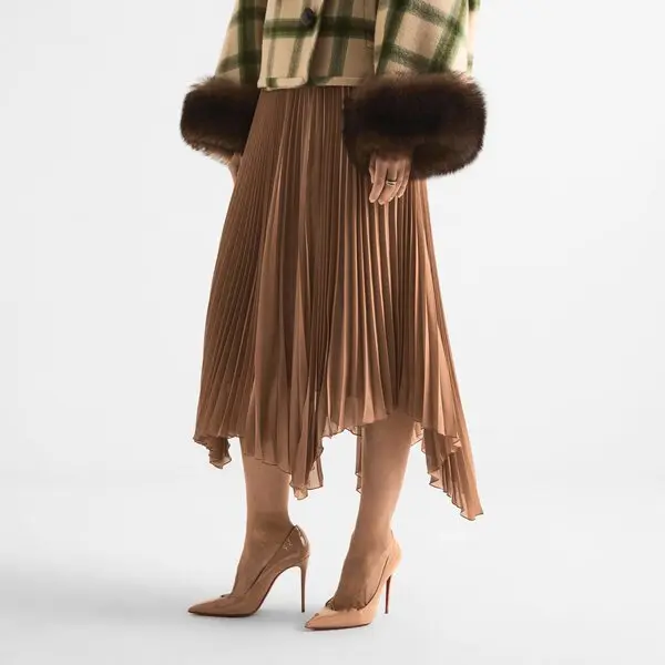 Valentino Garavani High-waisted Pleated Midi Skirt
