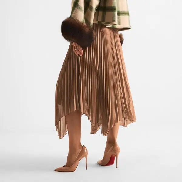 Valentino Garavani High-waisted Pleated Midi Skirt
