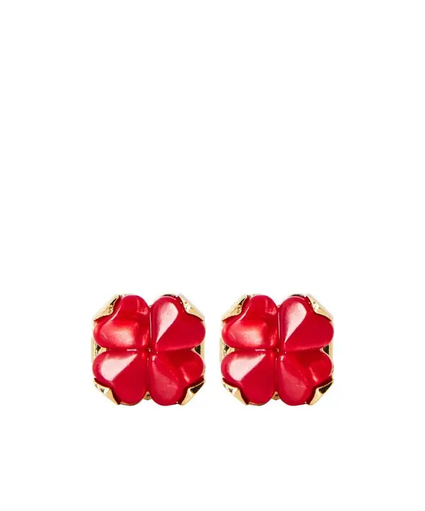 Kate Spade New York Spade Stud Earrings - Red