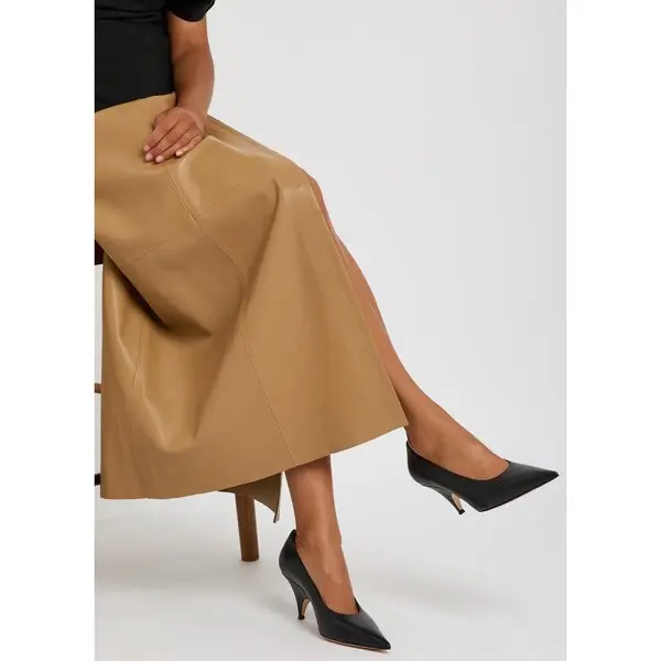 GIANVITO ROSSI Leather Pointed-toe Stiletto Heels