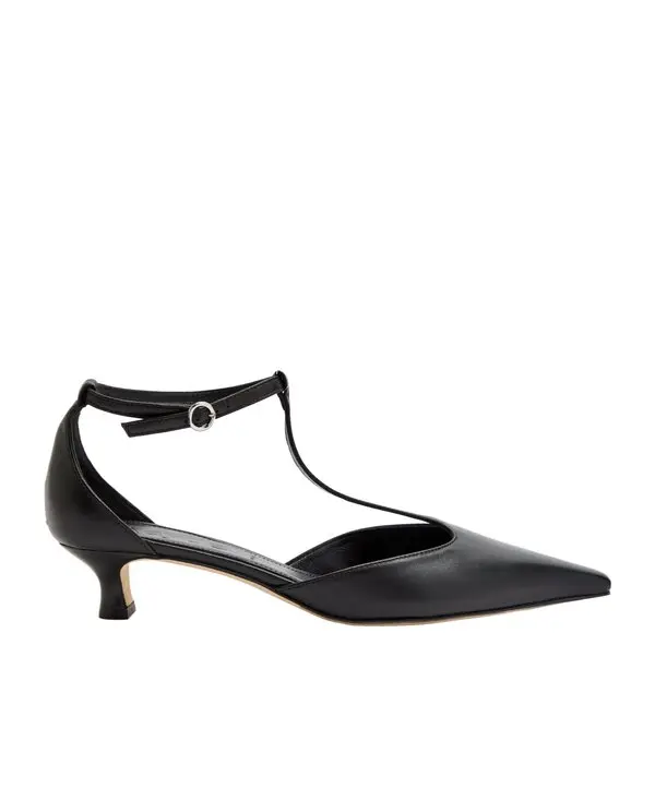 AeydĒ Leather Kitten-heel Sandals