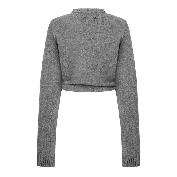 Balenciaga Crew Neck Cropped Knit Top