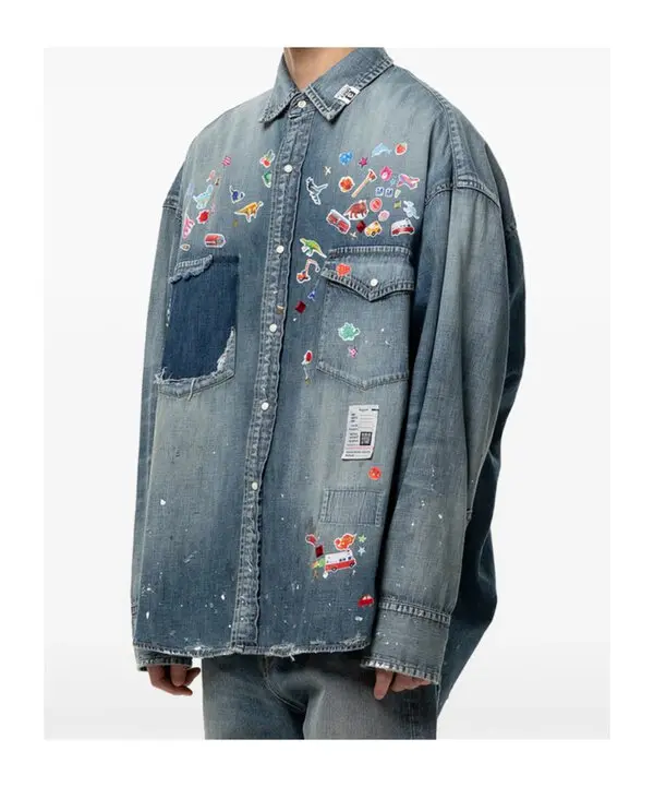 Mihara Yasuhiro Long-sleeved Denim Shirt