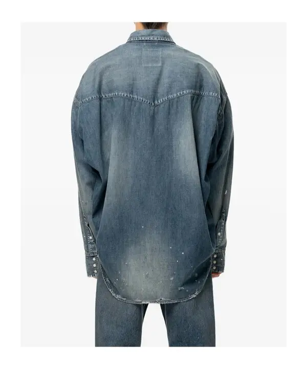 Mihara Yasuhiro Long-sleeved Denim Shirt