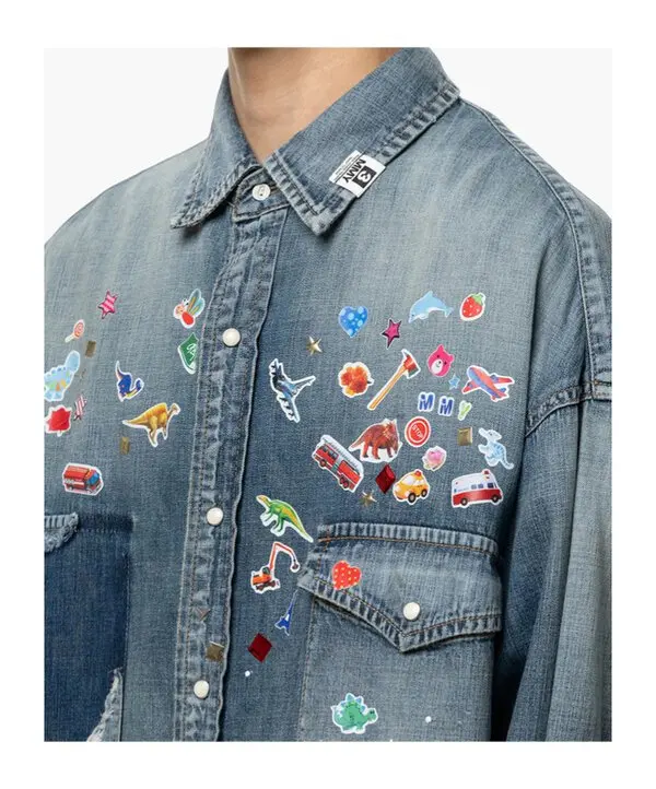 Mihara Yasuhiro Long-sleeved Denim Shirt