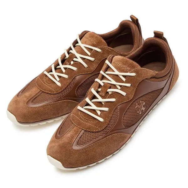 Tory Burch Leather Low-top Trainers - Brown